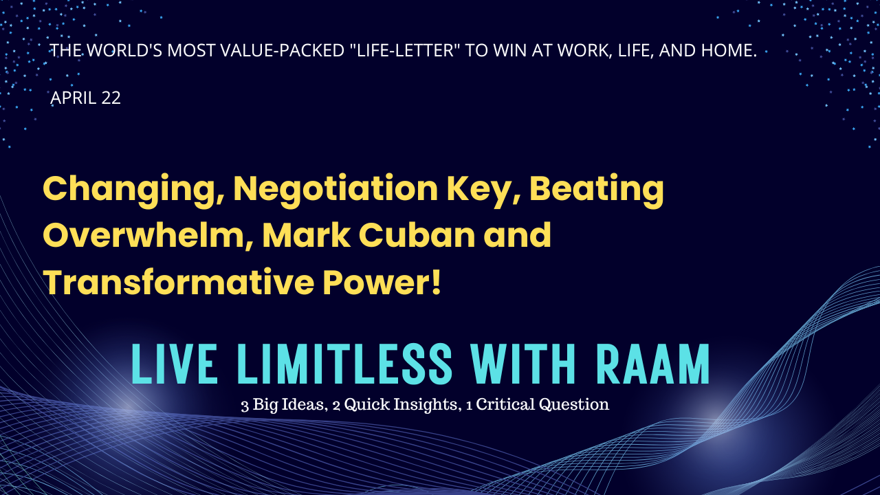 Live Limitless: Changing, Negotiation Key, Beating Overwhelm, Mark ... Live Limitless: Changing, Negotiation Key, Beating Overwhelm, Mark ...